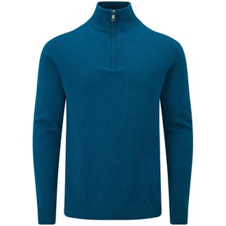 Charles Wilson Baumwollpullover mit Rei&szlig;verschluss f&uuml;r Herren (L, Dark Blue (0524))