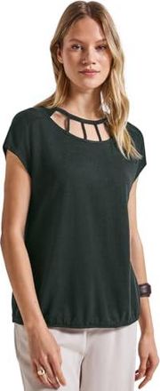 Street One A323562 T-Shirt Aspect Lin, Vert pin Grove, 44 Femmes