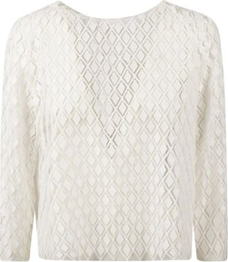Max Mara veste Trento en dentelle &agrave; motif losange - Tons neutres