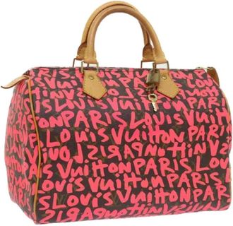 Louis Vuitton Sac &agrave; main en toile Pre-owned - Femme - Pre-owned - Rose - Taille: ONE Size