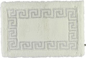 Rhomtuft Badteppiche Mäander Weiss-Weiss-silberlurex - 1322
