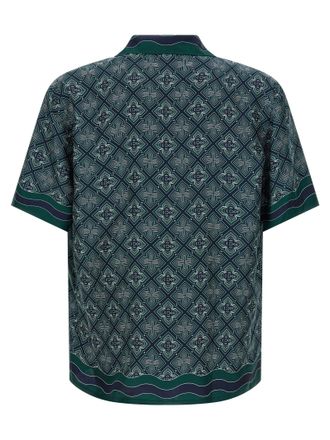 Casablanca Radiating Monogram Silk Shirt - Green