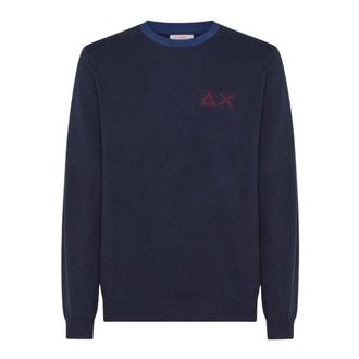 Sun 68 Rundhals-Strickpullover - - Knitwear - Herren - Blau - 3XL