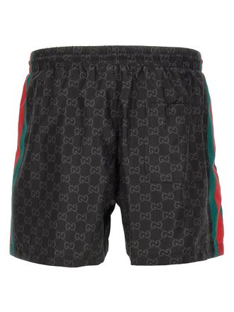 Gucci Mens Black Polyamide Shorts