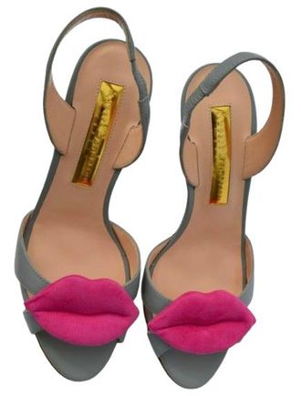 Rupert Sanderson Frisia Graphite Grey Nappa Sandals Size 36