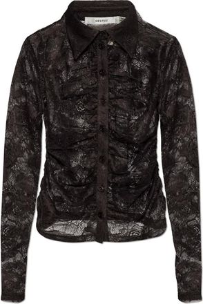 Gestuz Femme, Blouses et Chemises, Noir, Taille: 40 FR Chemisier Gzleala en dentelle