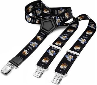 Glamexx24 Bretelles Homme, Largeur 4 cm, R&eacute;glable Bretelles en Forme de Y, 3 Robuste Clips, Avec des Motifs Vari&eacute;s pour Hommes et Femmes