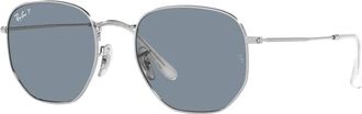 Ray-Ban unisex, Accessoires, Gris, Taille: 51 MM Hexagonal Flat Lenses Lunettes de soleil