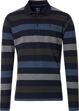 Redmond Polo-Shirt Langarm andere Muster Blau XXL
