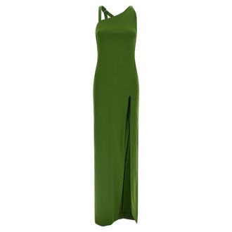 The Attico Asymmetrisches Abendkleid - - Dresses - Damen - Gr&uuml;n - M