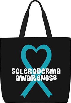 Generic Sac De Courses Sensibilisation &Agrave; La Scl&eacute;rodermie Sac &Agrave; Bandouli&egrave;re En Toile Lavables Personnaliser Sacs &Agrave; Main, Pour &Eacute;cole, Voyage, Burea, Shopping