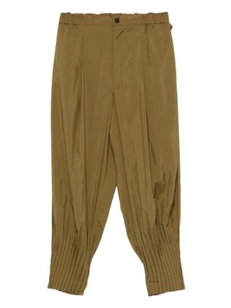 Homme Plissé Issey Miyake pantalon à coupe ample - Vert