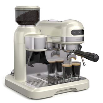 Klarstein Klarstein - Bella Caf&eacute; Machine &agrave; expresso Vintage Broyeur 19 bars Mousse de lait 2 tasses 1550 w