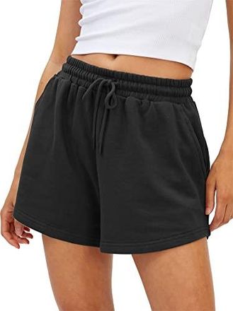 ORANDESIGNE Short Femme Pantalon de Survêtement Court Bermudas Sports Shorts Décontracté Dété Léger Shorts Dextérieur Randonnée Cycliste Running avec Poches Sweat