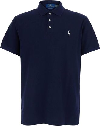 Polo Ralph Lauren Homme, Tops, Bleu, Taille: L Macro Piquet Polo