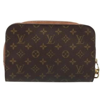 Louis Vuitton Sac pochette vintage pr&eacute;-poss&eacute;d&eacute; en toile - Femme - Pre-owned - Brun - Taille: ONE Size