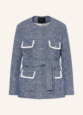 Maje Boucl&eacute;-Blazer blau
