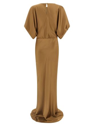 Norma Kamali Womens Beige Polyester Long Dress