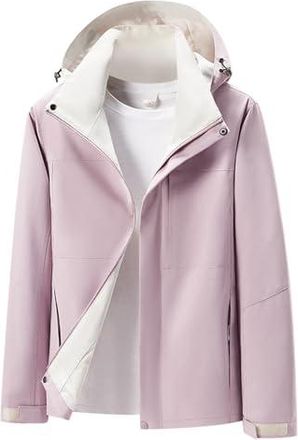 Generic Vestes pour femmes 2026 &agrave; la mode, d&eacute;contract&eacute;es, couleur unie, costume dalpinisme en plein air, veste coupe-vent, violet, 3XL