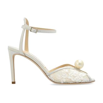 Jimmy Choo London Femme, Chaussures, Beige, Taille: 40 1/2 EU Sandales &agrave; Talons Hauts Sacora