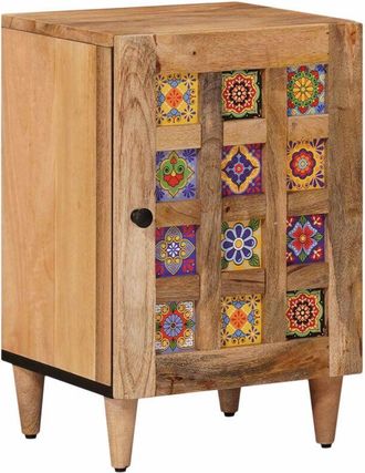 vidaXL Badezimmerschrank Natur 38 x 33 x 58 cm Massivholz Mango vidaXL