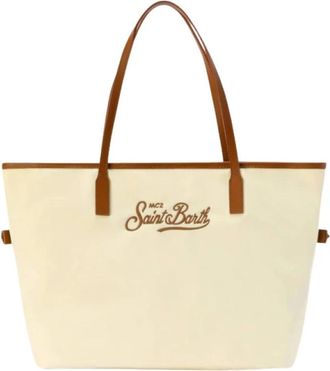 MC2 Saint Barth Femme, Sacs, Beige, Taille: ONE Size City Bag Nylon