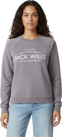 Jack Wills Hunston Sweatshirt f&uuml;r Damen, Rundhalsausschnitt (Grau meliert)