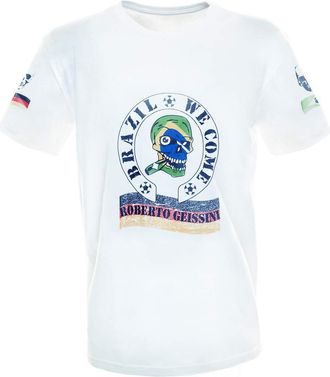 Roberto Geissini Sight Herren T-Shirt Weiss mit Druck Größe XL