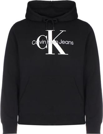 Calvin Klein Sweat à Capuche Homme Core Monologo, Noir (CK Black), XXL