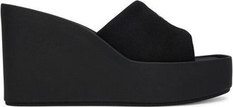 Calvin Klein Pantoletten Wedge 70 Sndl Canv Mg HW0HW03134 Schwarz