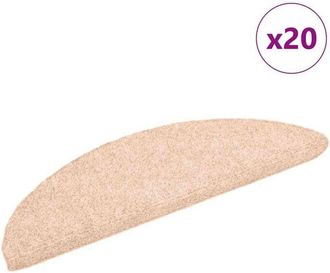 vidaXL Vidaxl - Stufenmatten Selbstklebend 20 Stk. 56x17x3 cm Hellbraun Halbrund