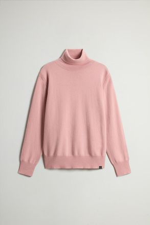 Woolrich Damen Rollkragenpullover aus reiner Kaschmirwolle Rosa Größe XS