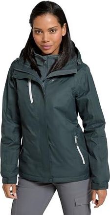 Mountain Warehouse Veste Bracken Melange 3 en 1 pour Femme-Imperméable, testée thermiquement, Respirante, réglable - Coutures sèches et Capuche Amovible - Voyages, Hiver