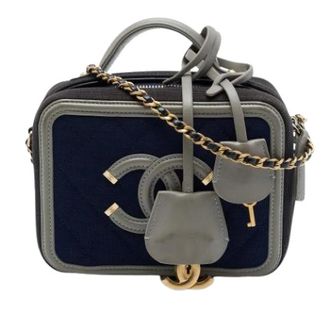 Chanel Pre-owned Filigree Vanity Case - Femme - Pre-owned - Bleu - Taille: ONE Size
