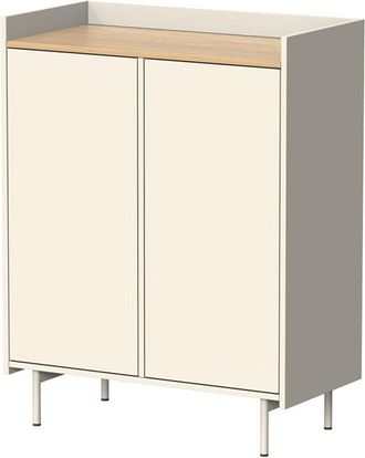 Vicco Commode Velina, Cr&egrave;me, 80x103cm avec 6 compartiments, Vicco