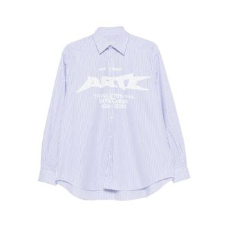 Arte Homme, Chemises, Bleu, Taille: XL Chemise Composition Gallery