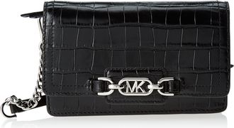 Michael Kors Women Heather PHN CHN XBODY Bag, Black