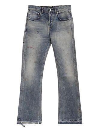 Enfants Riches Deprimes Elvis Texas Flare Jeans im Distressed-Look - Blau
