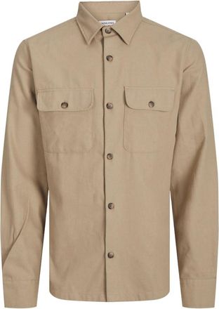 Jack & Jones Herren Jjdarren Flannel Overshirt Ls Freizeithemd, Crockery, M