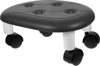 Hemobllo Ciieeo Niedriger Multifunktionaler Rollhocker mit 360&deg; Drehbarem Sitz Leicht Beweglicher Kleiner Hocker aus PP und Metall Platzsparend f&uuml;r Haushalt un