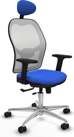 Piqueras y Crespo Computerstuhl mit 2D-Armen, h&ouml;henverstellbarer Lendenwirbelst&uuml;tze und festem Kopfteil, ausgestattet mit Syncro/Traslack und injiziertem Schaumstoff, W