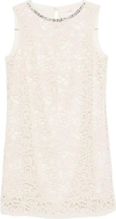 Liu Jo Femme, Robes, Beige, Taille: 38 FR Macrame Short Dress