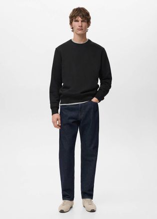 Mango Sweat en coton int&eacute;rieur soft-touch noir - Homme - XS - MANGO MAN