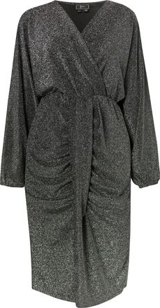 Faina Abendkleid mit Glanzgarn Damen silberschwarz