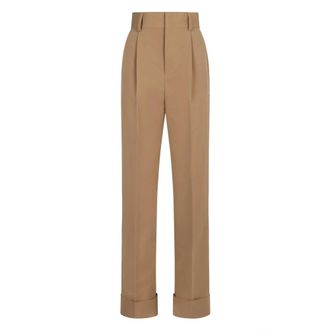 Philosophy di Lorenzo Serafini Weitgeschnittene Wollhose mit Bundfalten - - Trousers - Damen - Beige - M