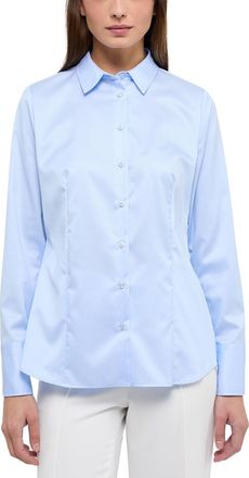Eterna Female Cover Shirt Bluse unifarben Regular FIT 44_D_1/1, 1/1, hellblau