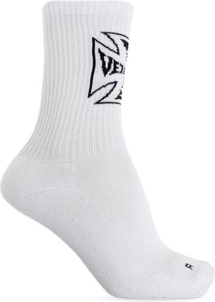 VETEMENTS Homme, Sous-v&ecirc;tements, Blanc, Taille: XS Logo Socks