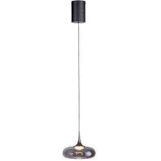 Sch&ouml;ner Wohnen Kollektion [GEBRAUCHT] B-Ware Sch&ouml;ner Wohnen Pendelleuchte H&auml;ngelampe Led Posh Grau Glas Wohnraumlampe 3000 K