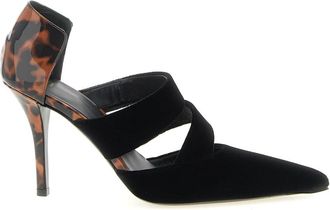 Balmain Pumps aus Samt und bedrucktem Lackleder - - Shoes - Damen - Schwarzk - 36 EU
