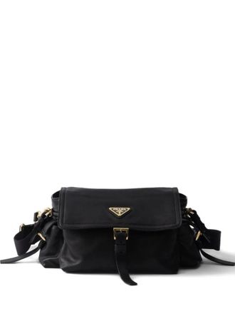 Prada Hobo Bags - Soft Lamb Leather Rectangular Bag - Gr. unisize - in Schwarz - f&uuml;r Damen